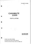 Singer Caramate 3000-Series Printed Manual