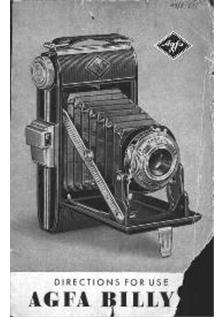 Agfa Billy 1 Printed Manual