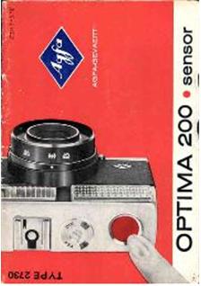 Agfa Optima 200 Printed Manual