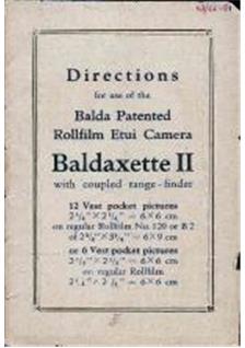Balda Baldaxette 2 Printed Manual