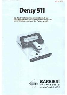 Barbieri Densy Densito Meters Printed Manual