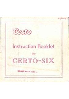 Certo (VEB) Certo-Six Printed Manual