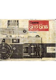 Canon Canonet QL -Series Printed Manual