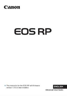 Canon EOS RP Printed Manual