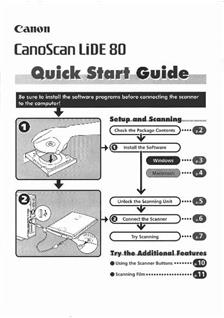 Canon CanoScan LiDe 80 Printed Manual