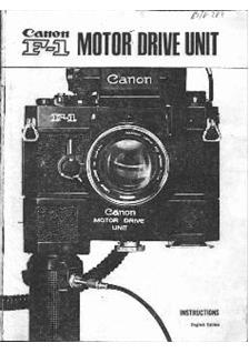 Canon MotorDrive Unit Printed Manual