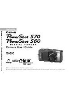 Canon PowerShot S70 Printed Manual
