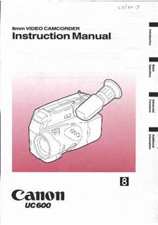 Canon UC 600 Printed Manual