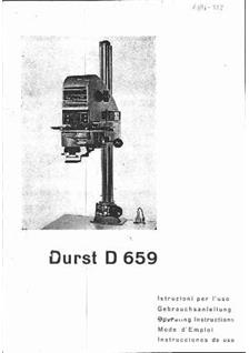 Durst D 659 Duomat Printed Manual