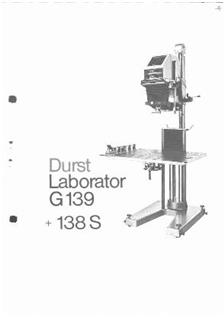 Durst Laborator L 138 Printed Manual