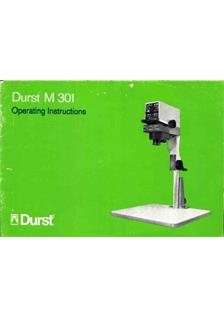 Durst M 301 Printed Manual