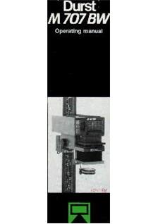 Durst M 707 Printed Manual