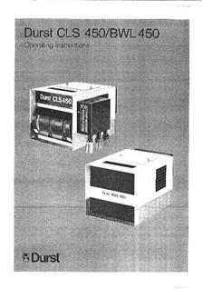 Durst CLS 450 Printed Manual