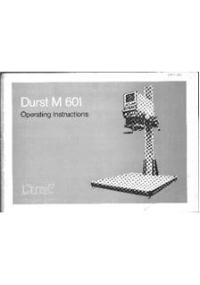 Durst M 601 Printed Manual