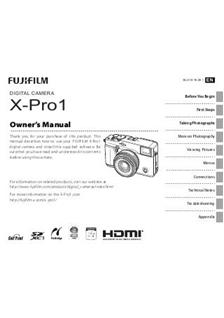 Fujifilm X Pro 1 Printed Manual
