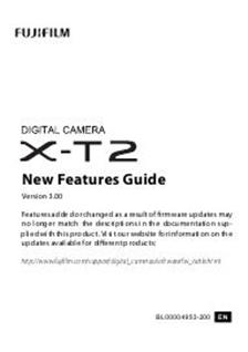 Fujifilm X T2 Version 3.00 Printed Manual