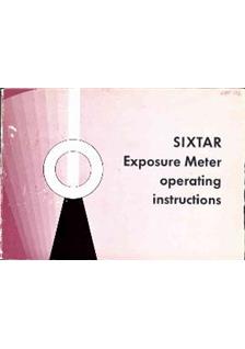 Gossen Sixtar Printed Manual