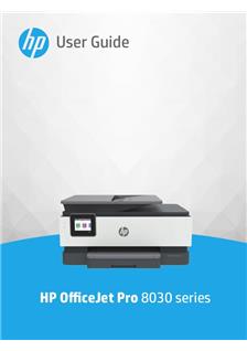 Hewlett Packard OfficeJet Pro 8030 Series Printed Manual