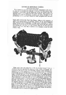 Kennedy Instruments K.I.Monobar Printed Manual