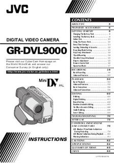 JVC GR DVL 9000 Printed Manual
