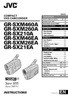 JVC GR SXM 26 Printed Manual