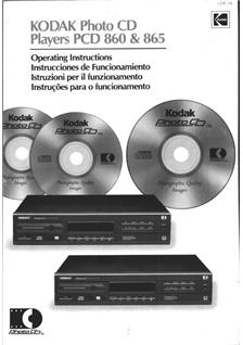 Kodak PCD 860 Printed Manual