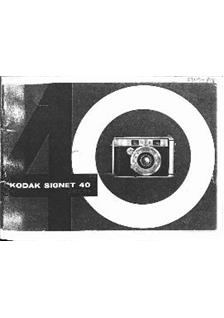 Kodak Signet 40 Printed Manual