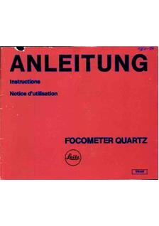 Leica Focometer Printed Manual