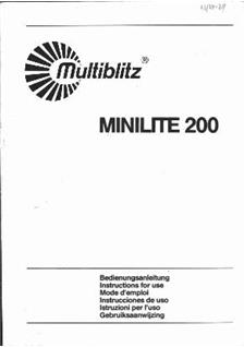 Multiblitz Minilite 200 Printed Manual