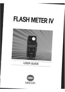 Minolta Flashmeter 4 Printed Manual