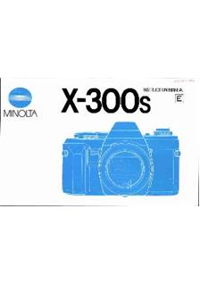 Minolta X 300 S Printed Manual