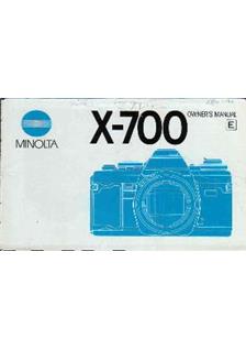 Minolta X 700 Printed Manual