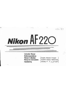Nikon AF 220 Printed Manual