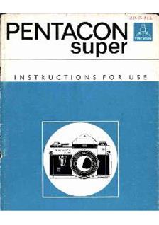 VEB Pentacon Pentacon Super Printed Manual