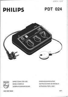 Philips PDT 024 Printed Manual