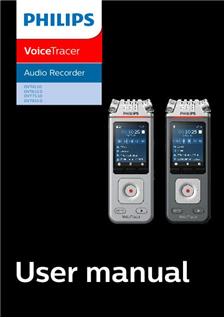 Philips Voice Tracer DVT4110 Printed Manual