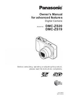 Panasonic Lumix ZS19 Printed Manual