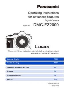 Panasonic Lumix FZ2000 Printed Manual