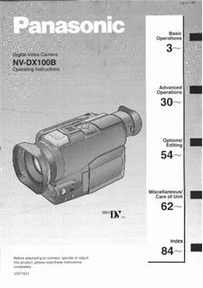 Panasonic NV DX 100 B Printed Manual