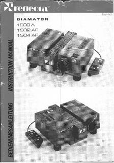 Reflecta Diamator AF 1502 Printed Manual