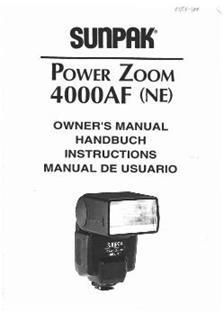 Sunpak 4000 Printed Manual