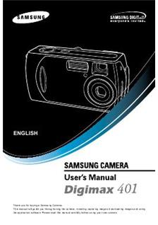 Samsung Digimax 401 Printed Manual