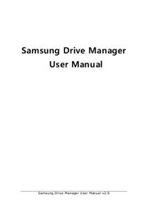 Samsung Drive Manager Printed Manual