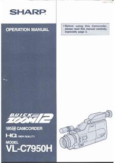 Sharp VL C 7950 H Printed Manual