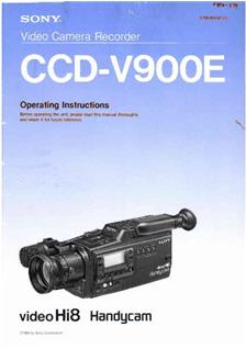 Sony CCD V 900 E Printed Manual