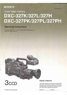 Sony DXC 327 Series Printed Manual