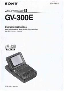 Sony GV 300 Printed Manual