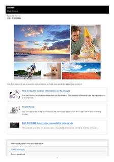 Sony Cyber-shot RX100 VI Printed Manual