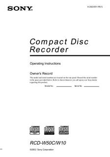 Sony W100 Printed Manual