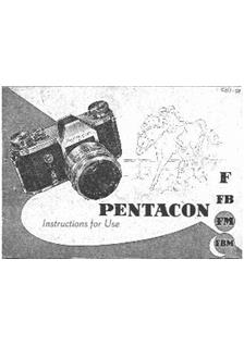 VEB Pentacon Pentacon F Printed Manual